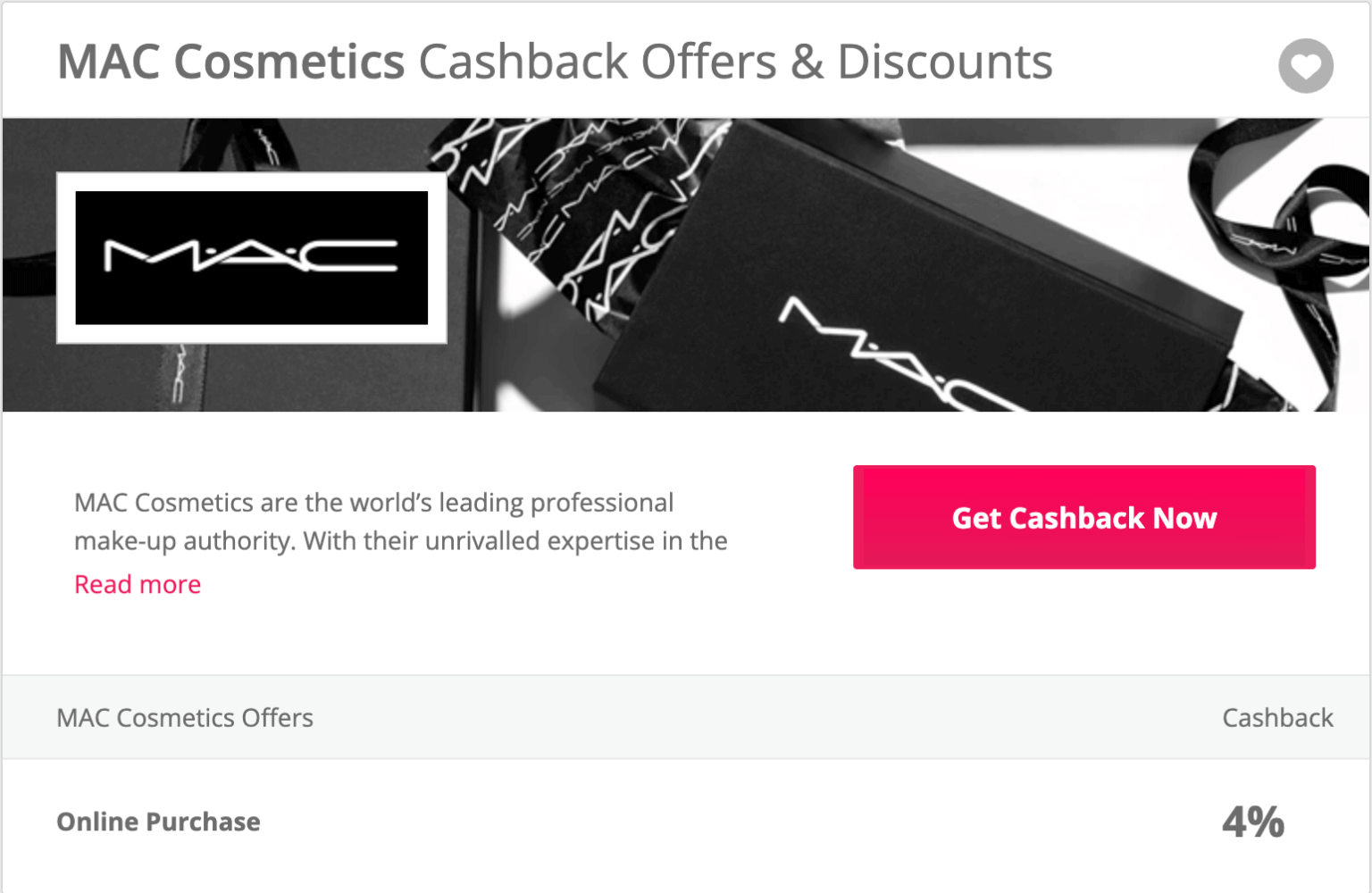 MAC Cosmetics referral code for £10 off over £50 spend [+ cashback]